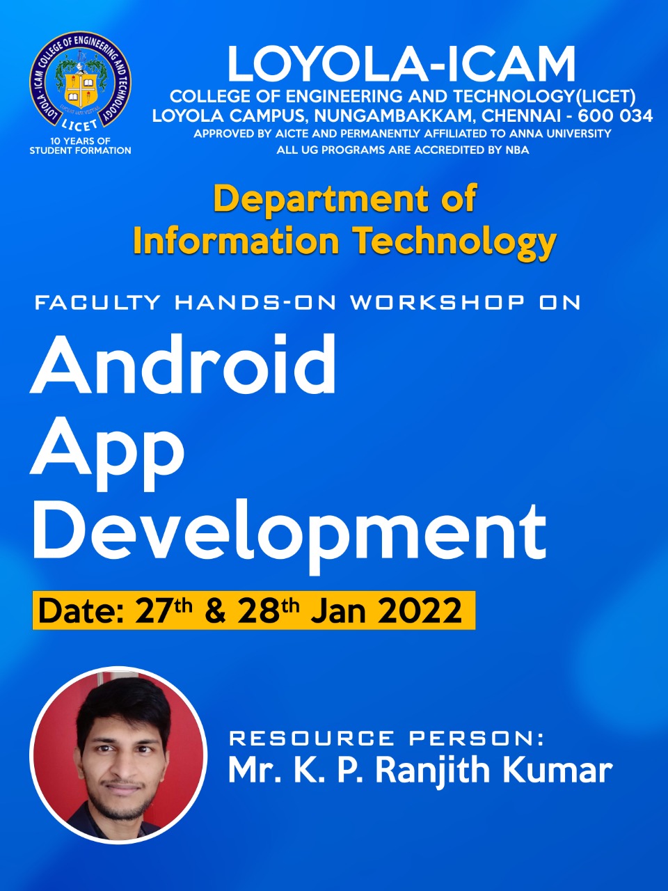 Faculty Hands-On Workshop – LICET