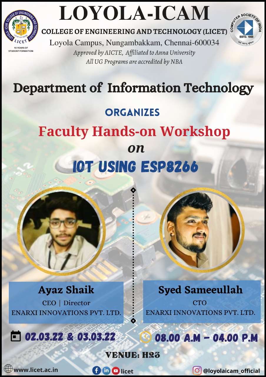 Faculty Hands-on Workshop – LICET
