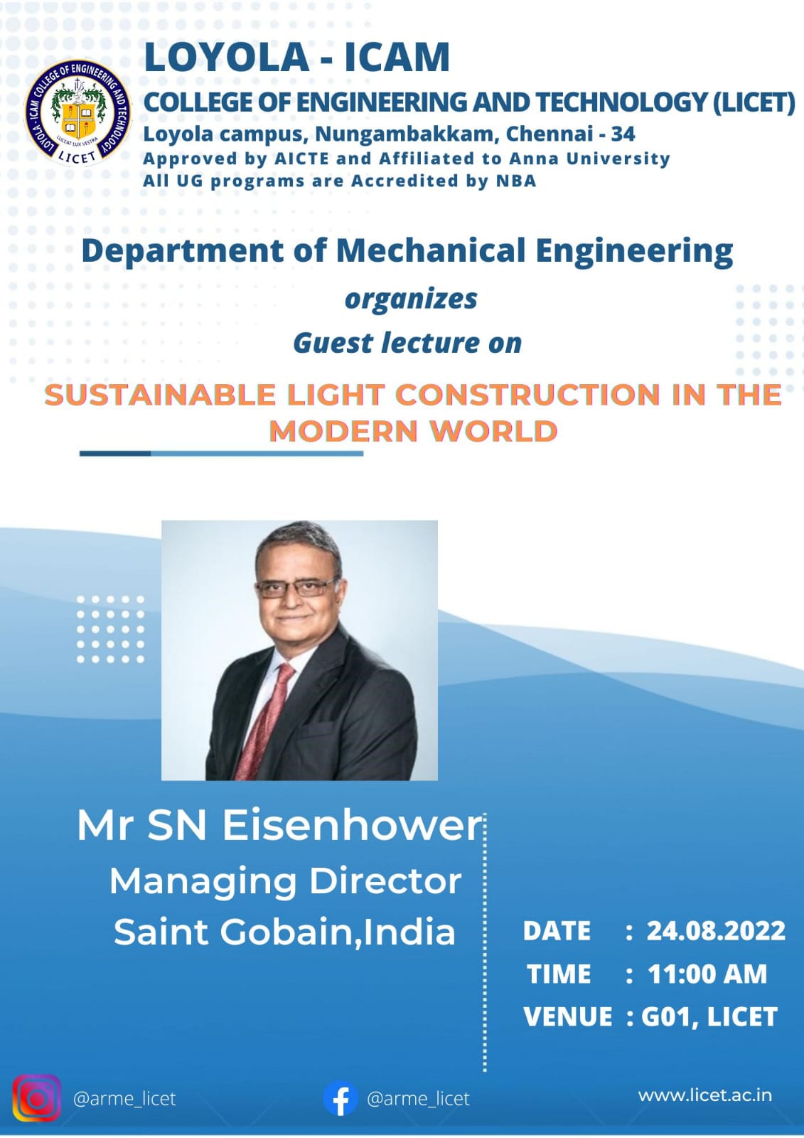 Guest lecture on Sustainable Light Construction in the Modern World – LICET