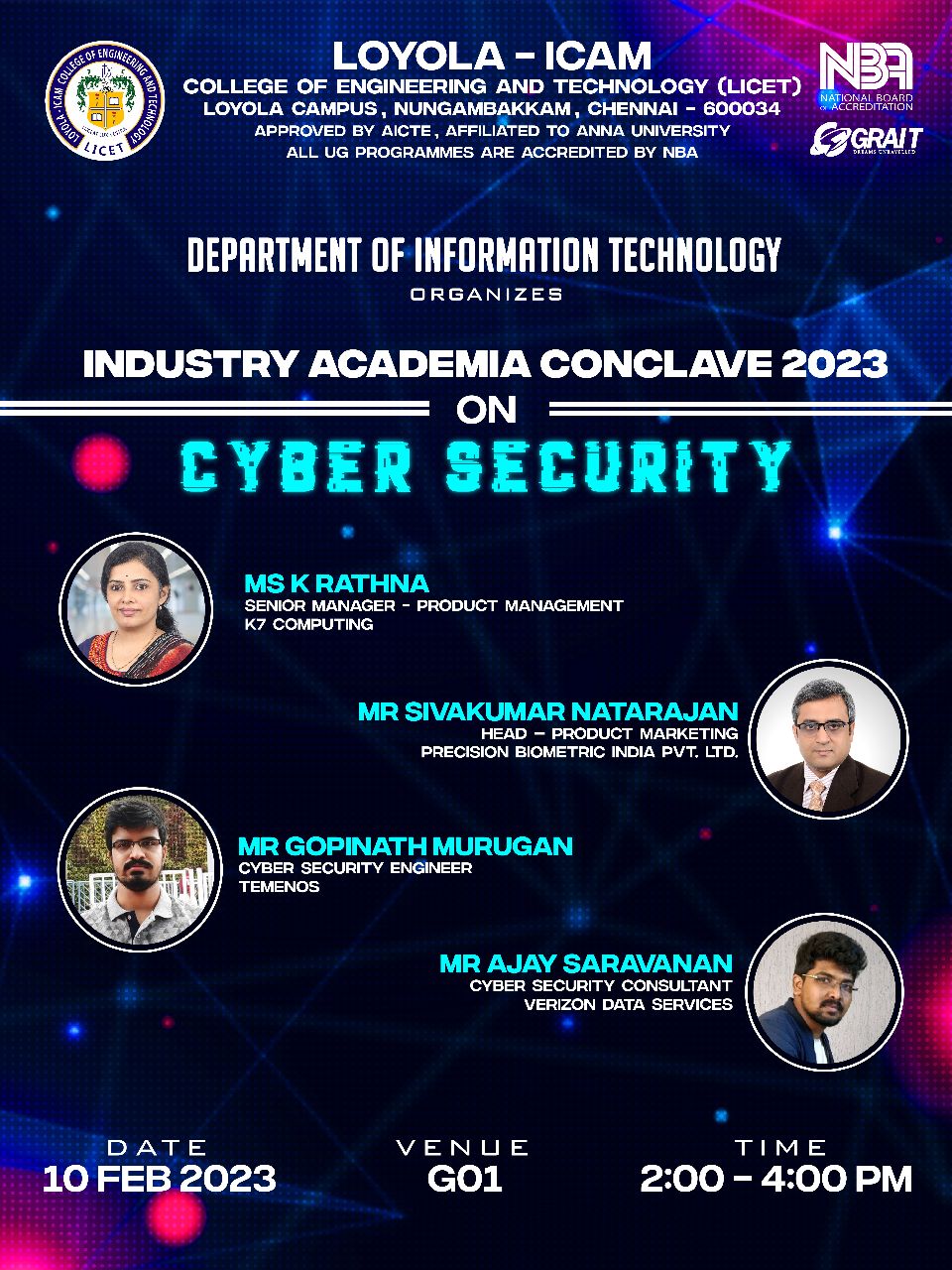Industry Academia Conclave 2023 on Cyber Security – LICET