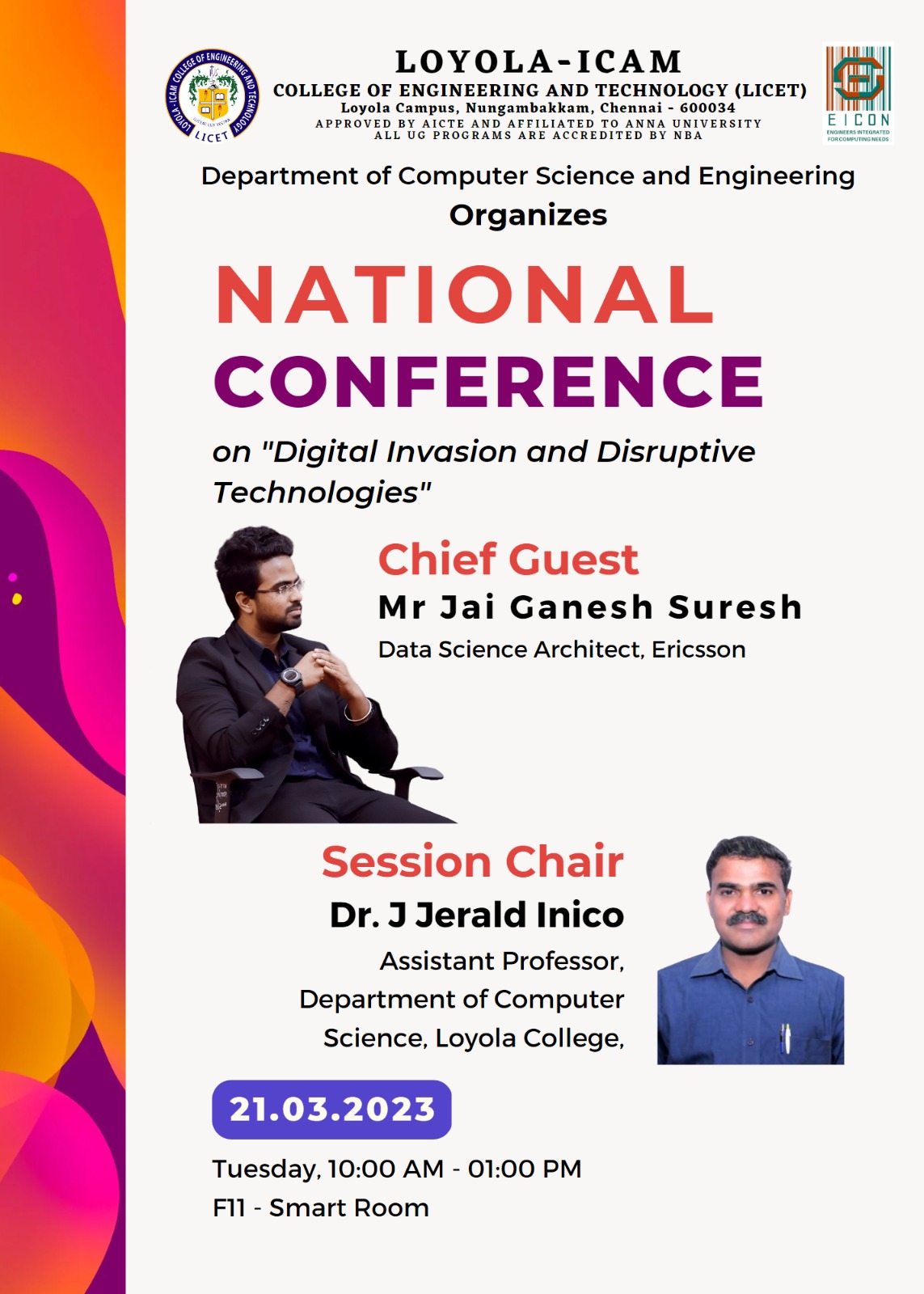 National Conference on Digital Invasion and Disruptive Technologies – LICET