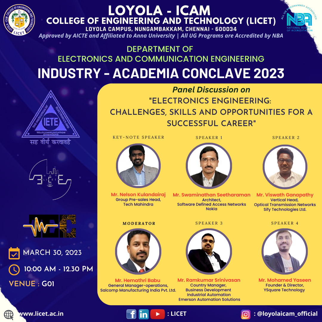 Industry Academia Conclave 2023: ECE – LICET