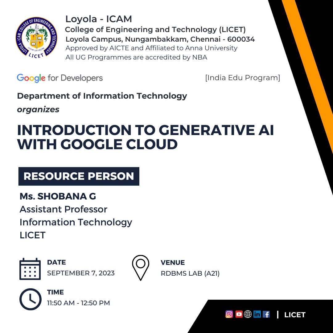 Introduction to Generative AI With Google Cloud – LICET
