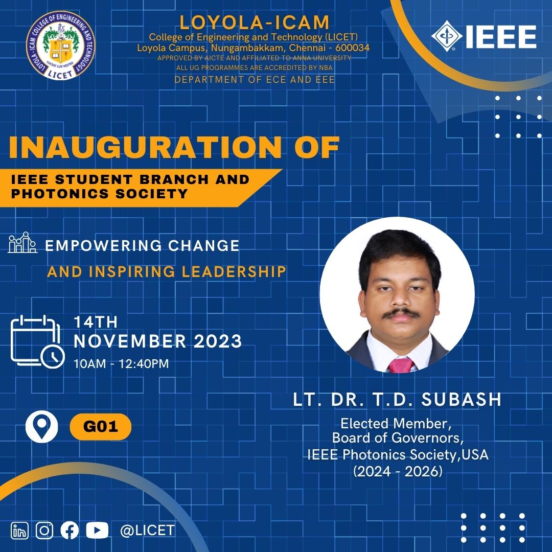 IEEE-Advancing Technology for Humanity – LICET