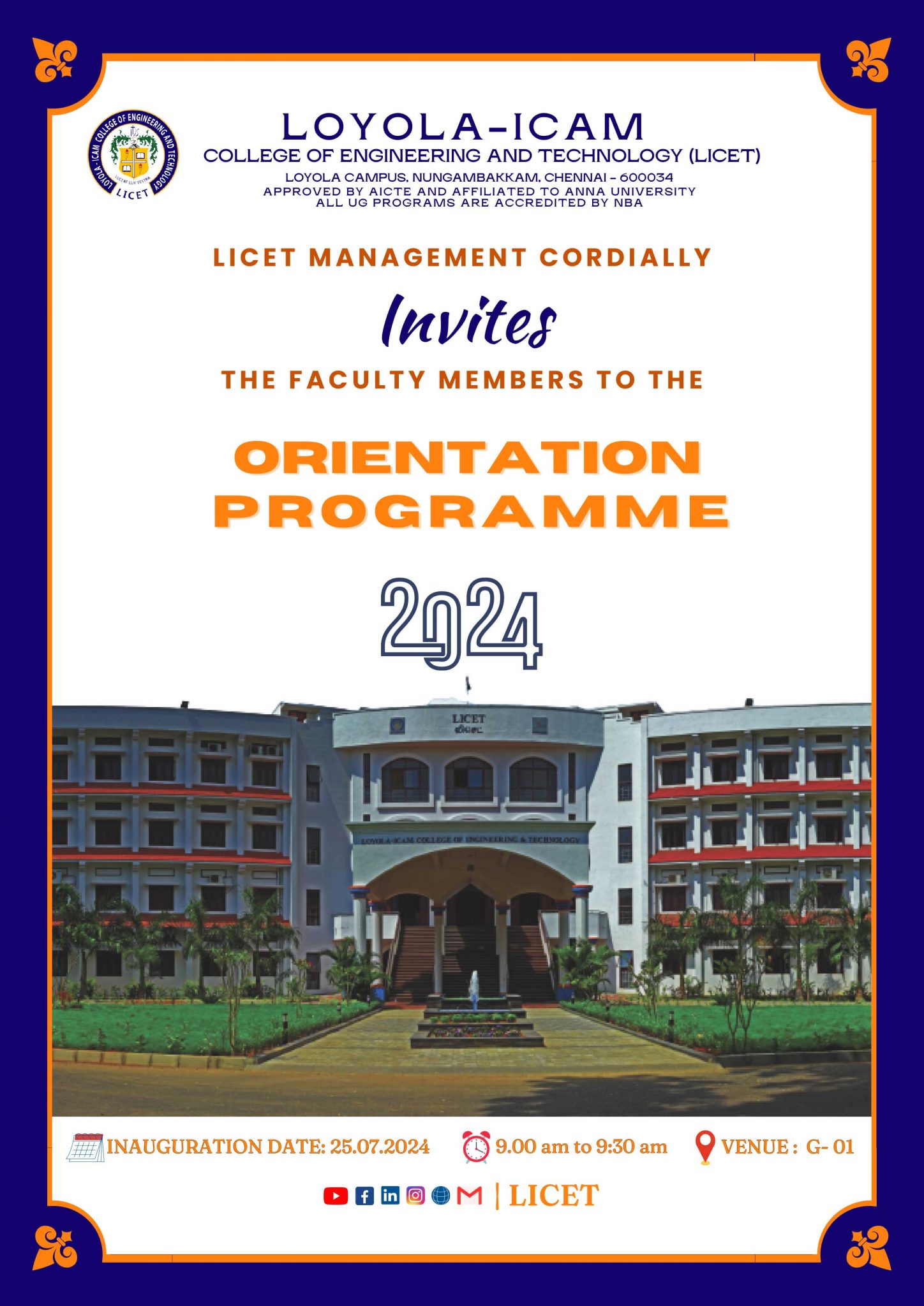 Faculty Orientation Programme – 2024 – LICET
