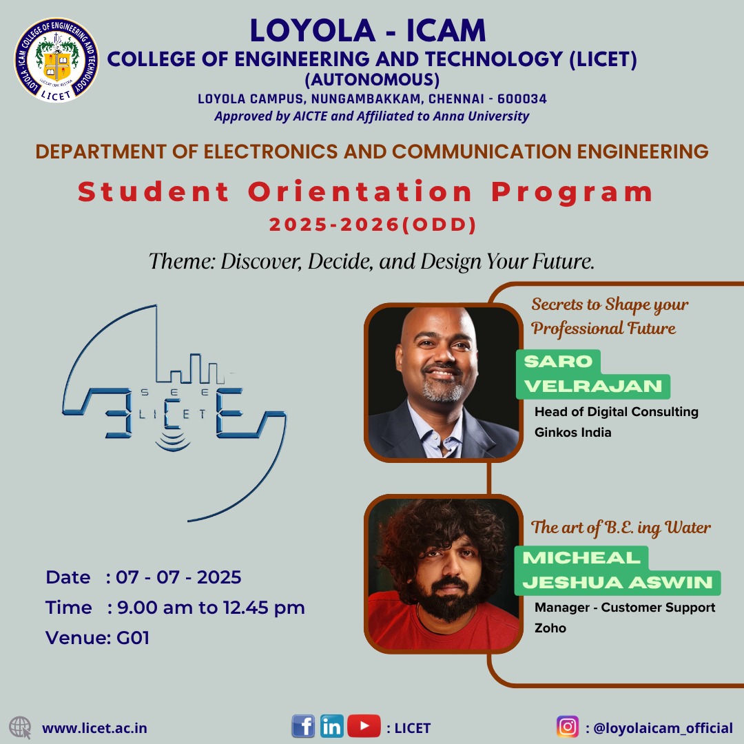 Orientation Programme – ECE – LICET